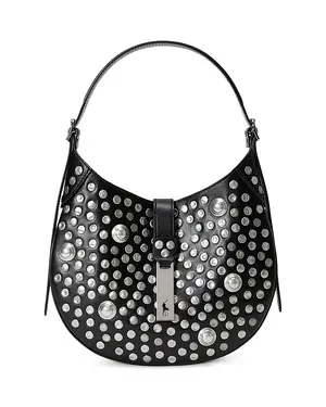 Polo Ralph Lauren Studded Leather Shoulder Bag
