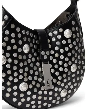 Polo Ralph Lauren Studded Leather Shoulder Bag
