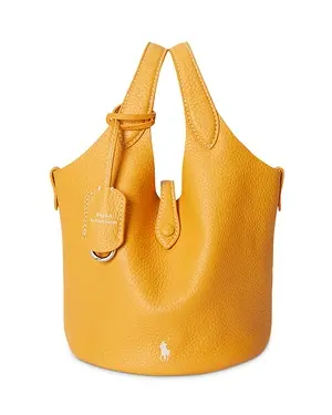Polo Ralph Lauren Polo Play Small Leather Crossbody Tote - Orange
