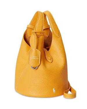 Polo Ralph Lauren Polo Play Small Leather Crossbody Tote - Orange