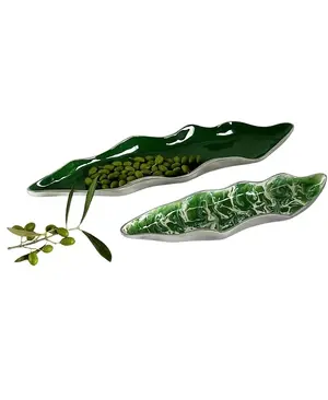 LUNARES Verdura Olive Dish - Green