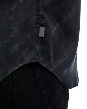 John Varvatos Rodney Modal Abstract Crosshatch Shirt