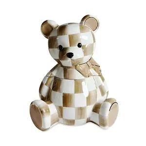 MACKENZIE-CHILDS Bear Cookie Jar - Mocha