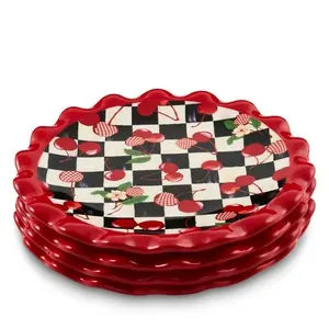 MACKENZIE-CHILDS Mon Cheri Small Plates, Set Of 4