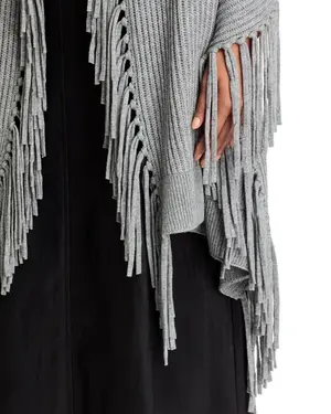 TOCCIN Anais Wool And Cashmere Fringe Wrap