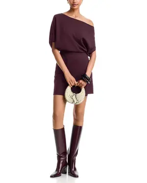 Simkhai Shania Asymmetric Mini Dress - Fig