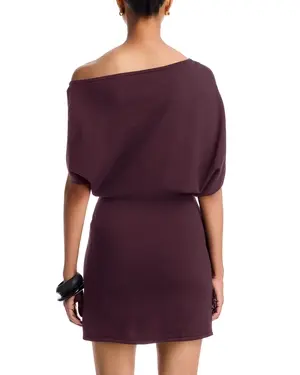 Simkhai Shania Asymmetric Mini Dress - Fig