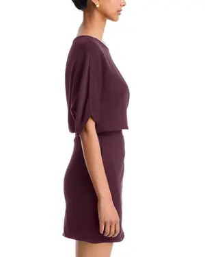 Simkhai Shania Asymmetric Mini Dress - Fig