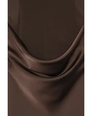 ROTATE BY BIRGER CHRISTENSEN Cap Sleeve Draped Maxi Dress