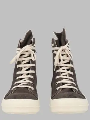 Rick Owens High-top Canvas Sneakers - Grey