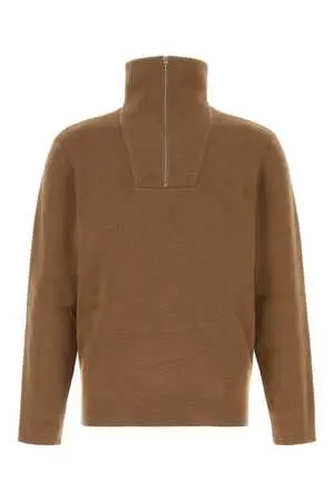 Valentino Garavani Virgin Wool Crewneck Sweater - Camel