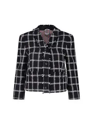 Thom Browne Structured Wool-cotton Blend Jacket For