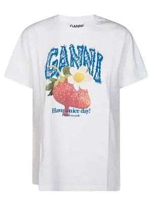 GANNI Organic Cotton Basic T-shirt