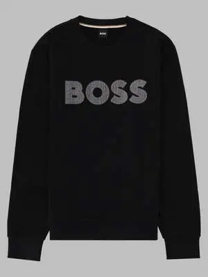 BOSS Logo Graphic Crewneck Sweatshirt - Black