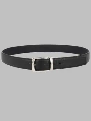 Zegna Leather Belt With Buckle - Black