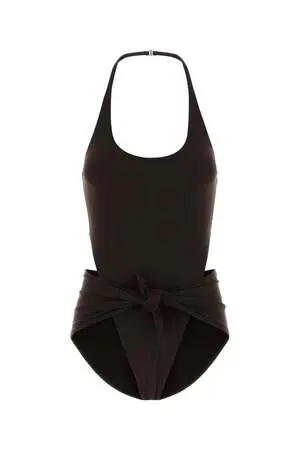 Alaïa Stretch Nylon Swimsuit - Brown