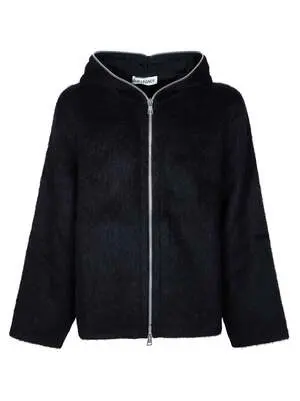Our Legacy Full-zip Textured Hoodie - Nero