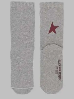 GOLDEN GOOSE Logo Crew Socks - Grey