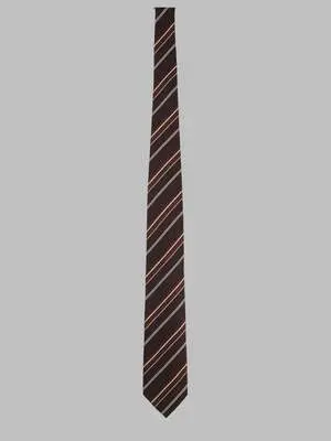 TOM FORD Silk Striped Neck Ties - Brown