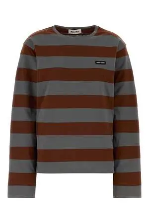 Miu Miu Embroidered Oversize Cotton T-shirt