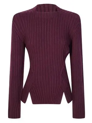 Victoria Beckham Rib Knit Merino And Cashmere Jumper