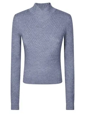 Victoria Beckham Georgia Merino Wool Jumper - Grigio