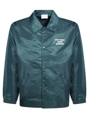 Drole De Monsieur Nylon Jacket With Graphic Script Print