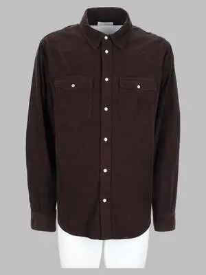 MARANT Corduroy Button-up Shirt With Chest Pockets