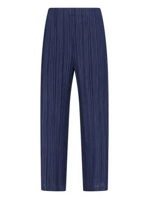 Issey Miyake Pleated Wide-leg Trousers - Blue