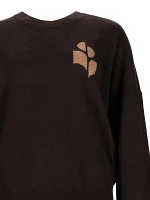 MARANT ETOILE Logo Jacquard Sweater - Brown