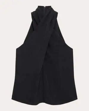 Theory Twill Twisted Halter Top