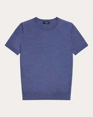 Theory Regal Wool Basic Crewneck Top