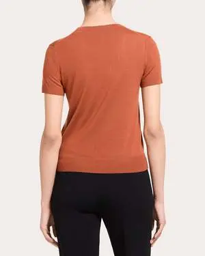 Theory Regal Wool Basic Crewneck Top