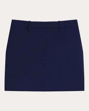 Theory Good Wool Trouser Mini Skirt