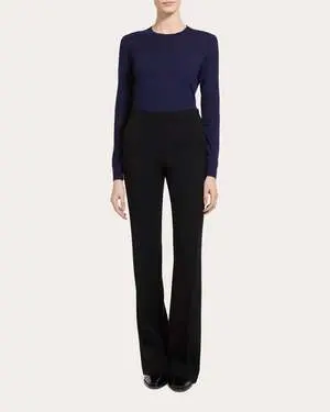 Theory Demitria Crepe Slim Flare Pants