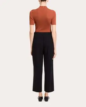 Theory Classic Crepe Cropped Pull-on Pants