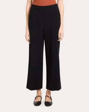 Theory Classic Crepe Cropped Pull-on Pants