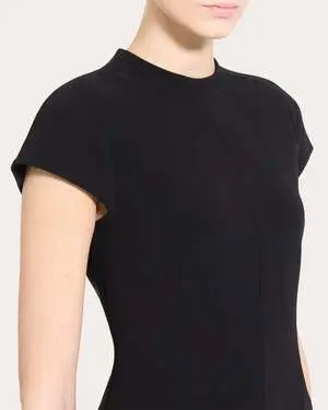 Theory Seamed Crepe A-line Mini Dress