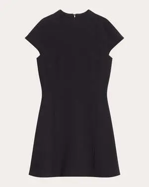 Theory Seamed Crepe A-line Mini Dress