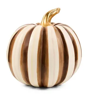 MACKENZIE-CHILDS Medium Chocolate Stripe Pumpkin - Brown