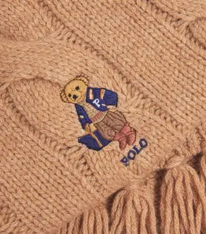 Polo Ralph Lauren Wool-blend Cable-knit Bear Scarf