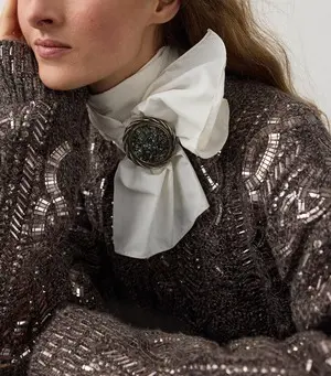 Ralph Lauren Poplin Tie-neck Dara Blouse