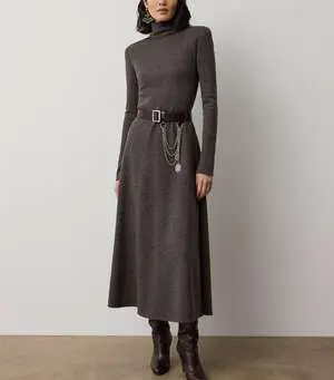 Ralph Lauren Wool Emmerson Midi Dress