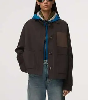 Loewe Wool-cashmere Workwear Jacket - Brown