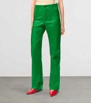 Loewe Lambskin All-over Logo Trousers