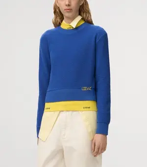 Loewe Stretch-wool Embroidered Sweater