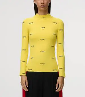 Loewe All-over Logo High-neck Top