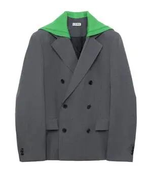 Loewe Wool Layered-sweater Effect Blazer
