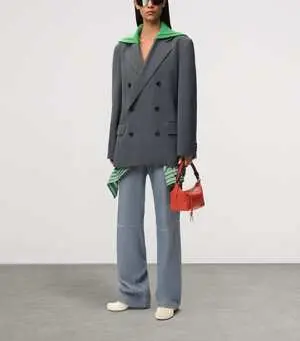 Loewe Wool Layered-sweater Effect Blazer