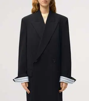 Loewe Wool-blend Layered-cuff Coat